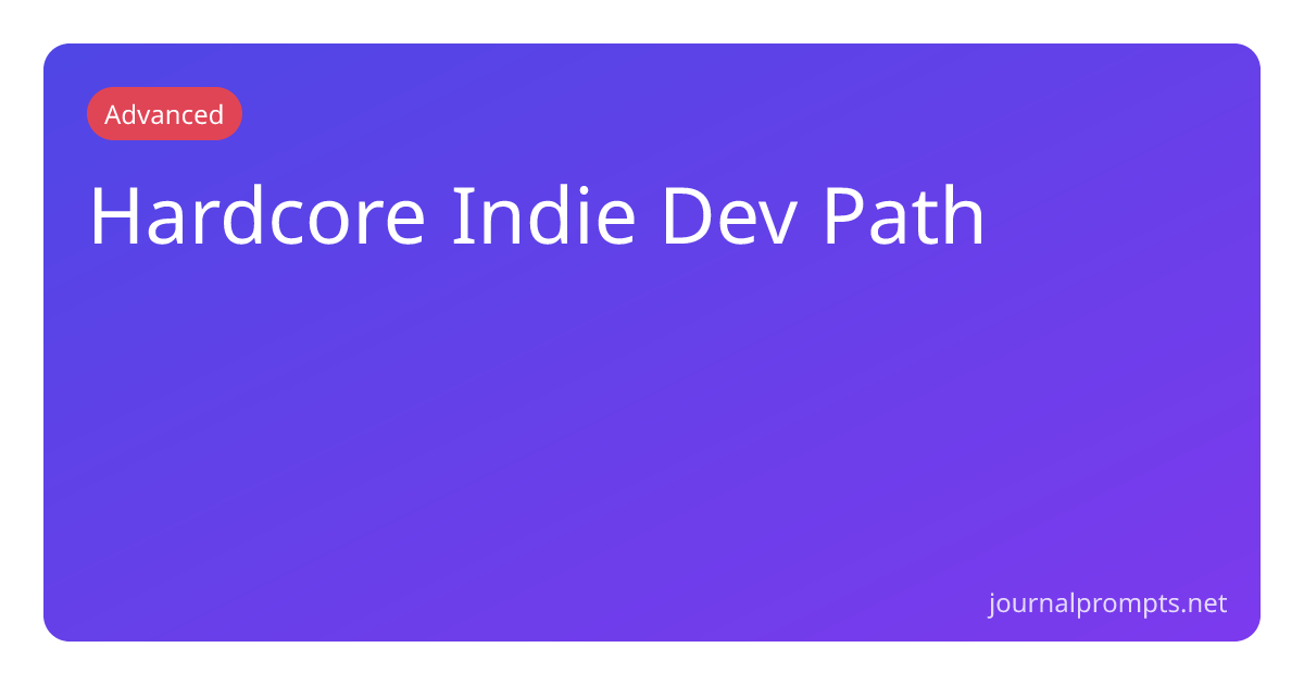 Hardcore Indie Dev Path - Journaling Pathway | JournalPrompts.net